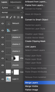 How to Merge Layers in Photoshop with Shortcut